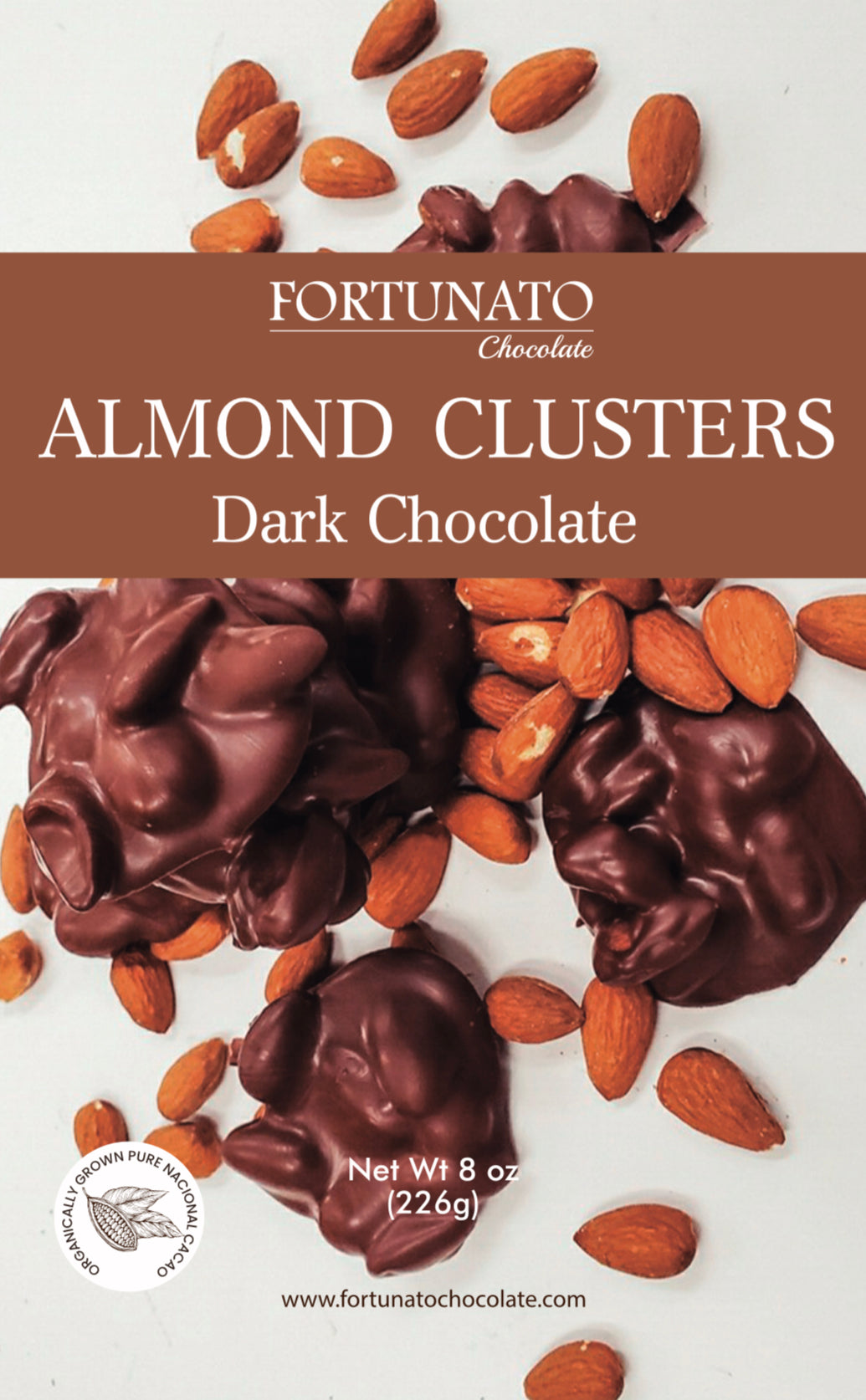 Fortunato Dark Chocolate Almond Clusters – FortunatoNo4